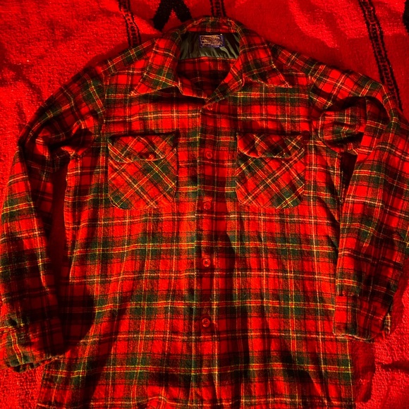 Pendleton | Shirts | Vintage Pendleton 96s Red Flannel Shirt | Poshmark